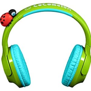 eKids Cocomelon Toddler Headphones with Built-in Kids Music, Bluetooth Headphones with Rechargeable Battery and USB-C Charging Cable Included