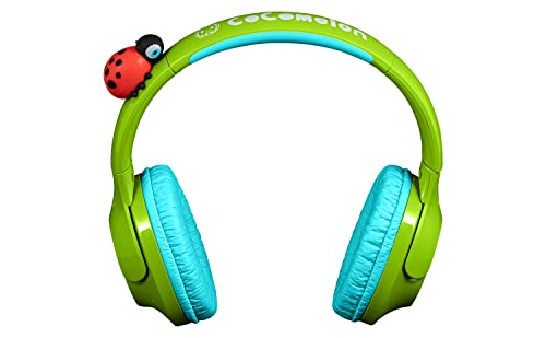 eKids Cocomelon Toddler Headphones with Built-in Kids Music, Bluetooth Headphones with Rechargeable Battery and USB-C Charging Cable Included