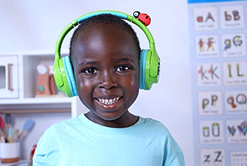 eKids Cocomelon Toddler Headphones with Built-in Kids Music, Bluetooth Headphones with Rechargeable Battery and USB-C Charging Cable Included