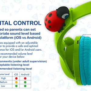 eKids Cocomelon Toddler Headphones with Built-in Kids Music, Bluetooth Headphones with Rechargeable Battery and USB-C Charging Cable Included