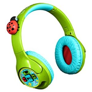 eKids Cocomelon Toddler Headphones with Built-in Kids Music, Bluetooth Headphones with Rechargeable Battery and USB-C Charging Cable Included