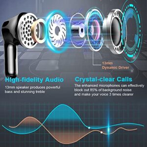 Wireless Earbud, Bluetooth Headphones 5.3 Stereo Bass Earphones 2023 Noise Cancelling Ear Buds 40H Dual Mic Call, Bluetooth Earbud in-Ear USB-C LED Display IP7 Waterproof Sport Headset for Android iOS