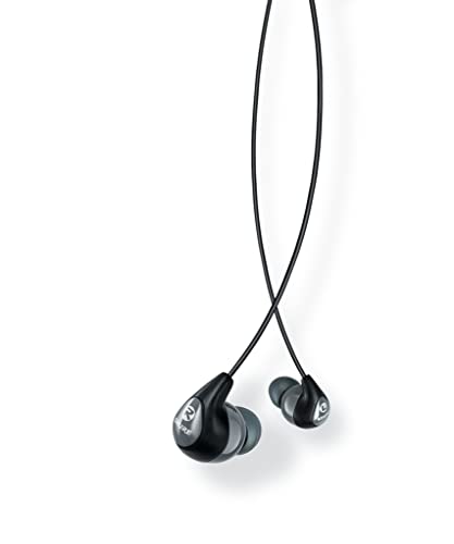 Shure SE112 PRO Wired Earbuds - Professional Sound Isolating Earphones with Single Dynamic MicroDriver, Secure In-Ear Fit, Fixed Cable, Durable Quality - Gray (SE112-GR)