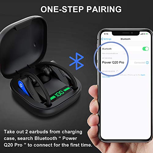 Wireless Earbuds, Bluetooth 5.1 Wireless Headphones Sports Wireless Earphones in Ear Noise Cancelling Earbuds with Mic Deep Bass Sport Earhooks IP7 Waterproof 40H Playtime Headset for Running Sports