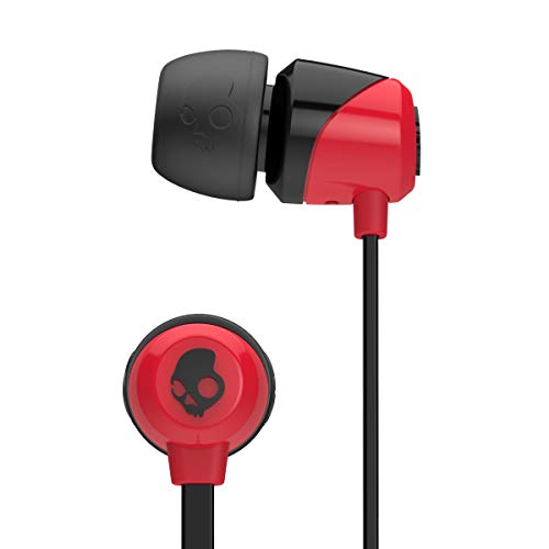 Skullcandy Jib In-Ear Noise-Isolating Earbuds, Lightweight, Stereo Sound and Enhanced Base, Wired 3.5mm Jack Connectivity, Red/Black