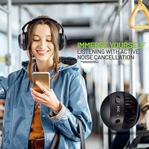 Avantree Aria Podio Wireless Noise Cancelling Headphones with Charging Dock Base, SSD Option, Bluetooth 5.0 Headset with Boom Mic for Meeting, Online Class, Work on PC Phone Computer Laptop