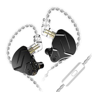 erjigo kz zsn pro x hybrid banlance armature with dynamic in-ear earphone erjigo zsnprox 1ba+1dd hifi headset zsnpro x erabuds (with mic, black)