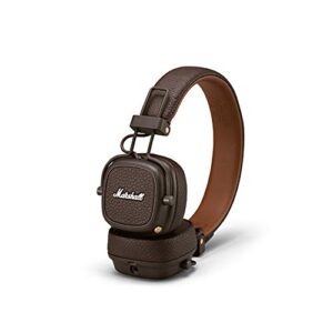 marshall major iii bluetooth wireless on-ear headphone, brown