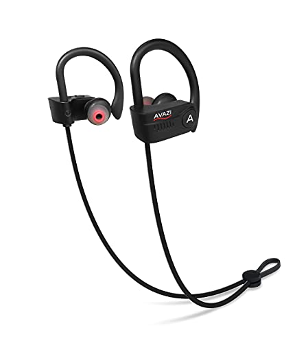 AVAZI Bluetooth 5.1 Wireless Earbuds, Sport IPX7 Waterproof Earphones, Richer Bass HiFi Stereo in-Ear Earphones, Gaming Mode, 12 hrs, Running Bluetooth Headphones W/CVC6.0 Noise Cancelling Mic