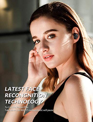 MuGo Wireless Earbuds, Bluetooth Headphones Wireless Earphones with Immersive Sound, Bluetooth 5.0 Headset with Mic, In Ear Headphones with Noise Cancelling, 25H Playtime Charging Case, IP7 Waterproof