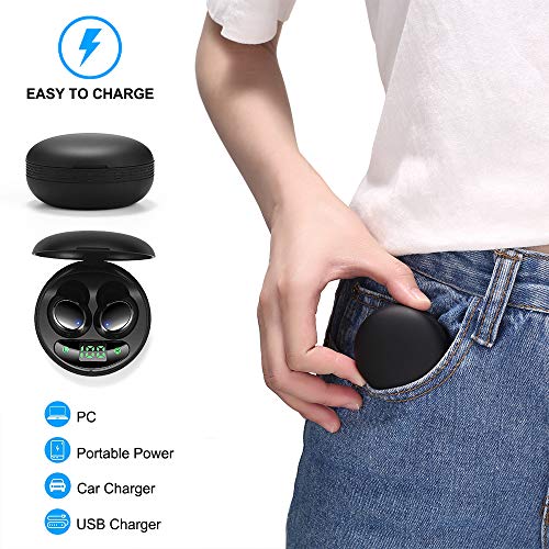 MuGo Wireless Earbuds, Bluetooth Headphones Wireless Earphones with Immersive Sound, Bluetooth 5.0 Headset with Mic, In Ear Headphones with Noise Cancelling, 25H Playtime Charging Case, IP7 Waterproof