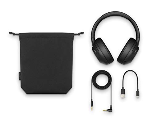 Sony WHXB900N Noise Cancelling Headphones, Wireless Bluetooth Over the Ear Headset with Mic for Phone-Call and Alexa Voice Control- Black (WH-XB900N/B)