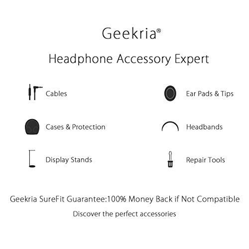 Geekria QuickFit Audio Cable with Mic Compatible with Skullcandy Hesh Evo, Hesh ANC, Hesh 3, Crusher Evo, Crusher Cable, 3.5mm Aux Replacement Stereo Cord with Inline Microphone (4 ft/1.2 m)