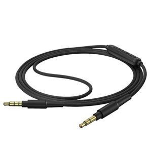 Geekria QuickFit Audio Cable with Mic Compatible with Skullcandy Hesh Evo, Hesh ANC, Hesh 3, Crusher Evo, Crusher Cable, 3.5mm Aux Replacement Stereo Cord with Inline Microphone (4 ft/1.2 m)