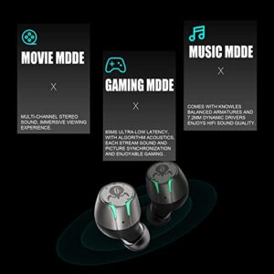 Gravastar Sirius Wireless Earbuds Bluetooth,Touch Control with Wireless Charging Case,Deep Bass Stereo Earphones in-Ear Built-in Mic,Headphones for iPhone/Android(Neon Green)