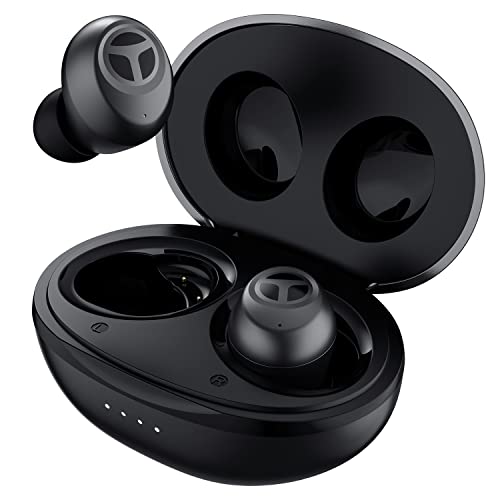 TRANYA T10 Pro Wireless Earbuds Bluetooth 5.3, 12mm Driver with Premium Deep Bass, Wireless Charging, IPX7 Waterproof, Low-Latency Game Mode in Ear Headphones - Black