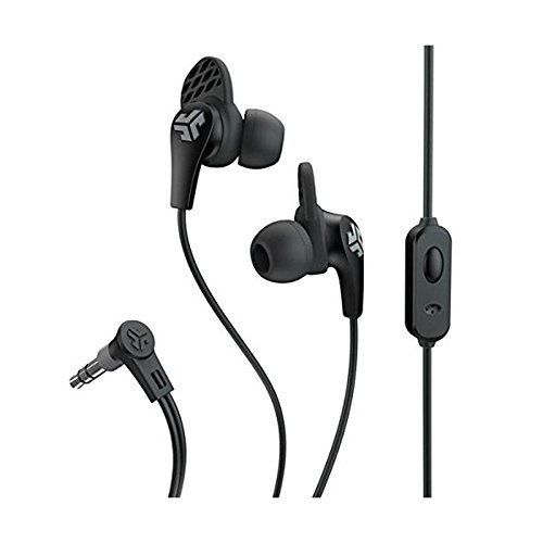 JLab Audio JBuds Pro Signature Earbuds | Titanium 10mm Drivers | Music Controls, Universal Mic | Custom Fit with Cush Fins | Black