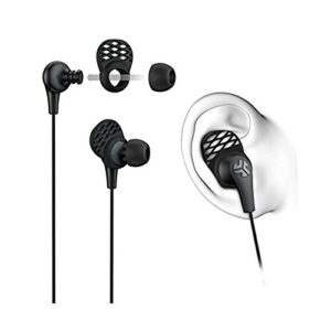 JLab Audio JBuds Pro Signature Earbuds | Titanium 10mm Drivers | Music Controls, Universal Mic | Custom Fit with Cush Fins | Black