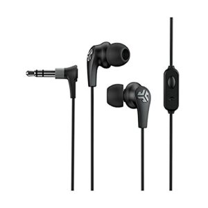 JLab Audio JBuds Pro Signature Earbuds | Titanium 10mm Drivers | Music Controls, Universal Mic | Custom Fit with Cush Fins | Black