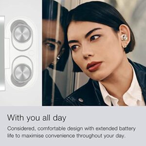 Bowers & Wilkins Pi7 S2 In-Ear True Wireless Earphones, Dual Hybrid Drivers, Qualcomm aptX Technology, Active Noise Cancellation, Works with Bowers and Wilkins App, Canvas White (2023 Model)