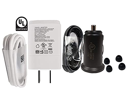 LG Tone HBS-510 Triumph Black - Bluetooth Wireless Stereo Headset 510 with 1.2Amp Quick Wall/Car Charger (US Retail Packing Kit)