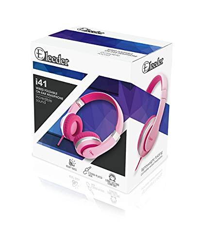 ELECDER i41 Kids Headphones, Headphones for Kids Children Girls Boys Teens Foldable Adjustable On Ear Headphones with 3.5mm Jack for Cellphones Computer MP3/4 Kindle School Pink/Purple