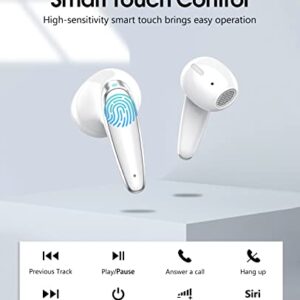 aowoka Bluetooth Headphones, Wireless Earbuds Bluetoth 5.2 with ENC Clear Call, 32H Playtime with Changing, IPX7 Waterproof, Stereo Sound Bluetooth Earbuds, Portable for Work/Study/Travel