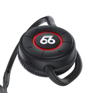 66 AUDIO - Sport2 - Wireless Sports Headphones - 25 Hours Music Playback, Noise Cancelling Microphone, BT 5.0, HD Sound, Premium, Lightweight, Foldable. Running, Cycling, Fitness, Gym, Neckband (2023)