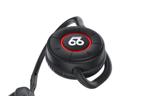 66 AUDIO - Sport2 - Wireless Sports Headphones - 25 Hours Music Playback, Noise Cancelling Microphone, BT 5.0, HD Sound, Premium, Lightweight, Foldable. Running, Cycling, Fitness, Gym, Neckband (2023)