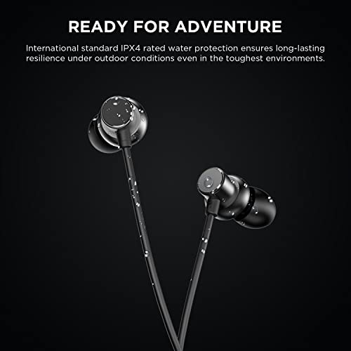 1MORE omthing Wireless Headphones, Bluetooth 5.0 Neckband Headphones,Earphones with Microphone for Sports, Premium Sound, 12H Playtime, Black