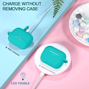 HOKIC Wireless Earbuds,IPX7 Waterproof Noise Cancelling Earbuds ，Touch Control Built-in Microphone,with Wireless Charging Case 40 Hour Playtime ，Bluetooth Headphones for iPhone/Android (Turquoise)