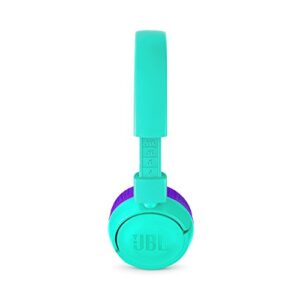 JBL JR 300BT Kids On-Ear Wireless Headphones with Safe Sound Technology (Teal)