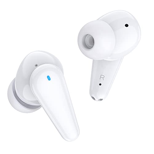 TCL True Wireless Earbuds MOVEAUDIO S180 Active Noise Cancelling Wireless Earbuds Auriculares, 10mm Hi-Fi Bass, 30H, Built-in Mic, Waterproof,ENC Calls in-Ear Earbuds for Android Apple, Ivory White