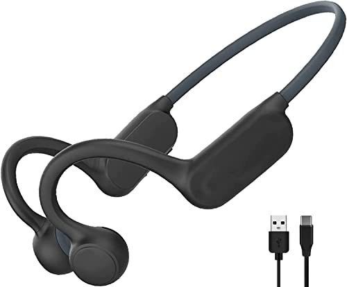 ZKAPOR Bone Conduction Headphones, Open Ear Headphones Sports Wireless Earphones, Bluetooth Headphones with Built-in Mic,Up to 8 Hours Playtime,Waterproof Earphones for Running Workouts(Black)