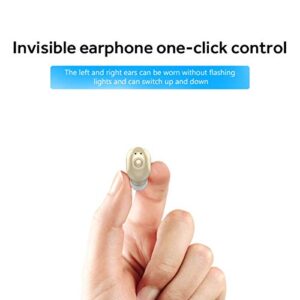 AIYIBEN Mini Bluetooth Earbud Smallest Wireless Invisible Headphone with 4-5 Hour Playtime Headset with Mic for iPhone & Android (Skin)