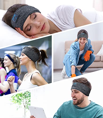 Perytong Sleep Headphones - Bluetooth Headband Christmas Theme Headphone Headband Earbuds Over On Ear Headphones for Side Sleepers Tech Gadgets Birthday Gifts for Women Men Sleeping Running