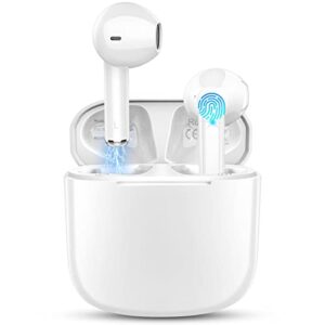 wireless earbud, bluetooth 5.3 headphones 2022 bluetooth earbud with 4 enc mics, wireless earphones in ear noise cancelling wireless headphons deep bass ip7 waterproof ear buds for ios android usb-c