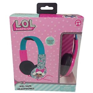 L.O.L. Surprise! Kids Safe Over The Ear Headphones HP2-03136 | Kids Headphones, Volume Limiter for Developing Ears, 3.5MM Stereo Jack, white/black Recommended for Ages 3-9, by Sakar