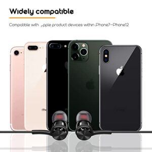 BCRKLO Wired Earphones in Ear Headphones Earbuds for iPhone 13 12/12 Mini 11 Pro/11 Pro Max Headphones, Stereo NoiseIsolating Compatible with 7/8/8 Plus/X/XS/XR/XS Max and iPad