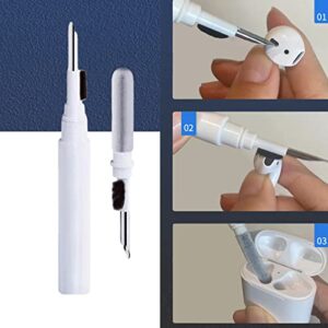 Tresoba Cleaning Pen for Airpods Cleaner Kit Compatible with Airpods Pro 1 2 Wireless Earphones, Airpods Cleaning Tools for Bluetooth Earphones Cleaning Pen (White-1)