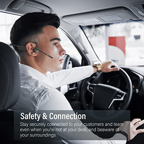 MONODEAL Bone Conduction Headphones with Mic, Open Ear Headphones Wireless Bluetooth 5.2/Multi-Point Capable,Bone Conduction Earbuds with Noise Canceling Microphone,for Driving, Work, Home Office