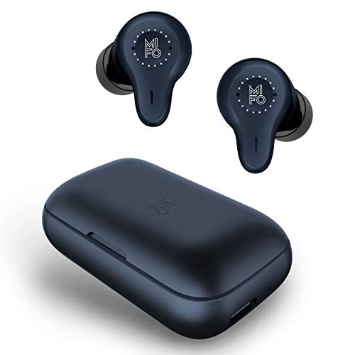 mifo [Upgrade Version 2023] True Wireless Earbuds Dynamic Bass Indigo Blue O7, Qualcomm APT-X Noise Cancelling Headphones with Charging Case, Bluetooth 5.0 Wireless Sport Earphones for Running