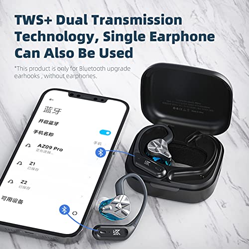 KZ AZ09 PRO Bluetooth 5.2 Module IEM Bluetooth Adapter Waterproof Ear Hook Extra Long Battery Life Bluetooth Cable for ​KZ ZS10 PRO/ZSN Pro X/ZSN PRO/ZEX PRO/AS16/ZAX/DQ6 /CCA CA16 /C12/CRA(C pin)