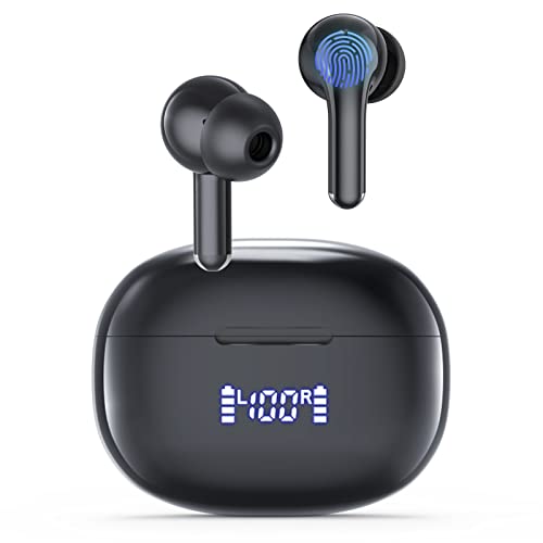 AMINY U-pro Wireless Earbuds Bluetooth 5.3 in Ear Light-Weight Wireless Headphones Built-in Microphone 25Hrs Playback LED Power Display Earphones with Charging Case IPX6 Waterproof for Working Workout