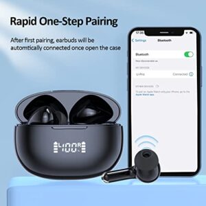 AMINY U-pro Wireless Earbuds Bluetooth 5.3 in Ear Light-Weight Wireless Headphones Built-in Microphone 25Hrs Playback LED Power Display Earphones with Charging Case IPX6 Waterproof for Working Workout