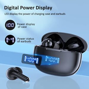 AMINY U-pro Wireless Earbuds Bluetooth 5.3 in Ear Light-Weight Wireless Headphones Built-in Microphone 25Hrs Playback LED Power Display Earphones with Charging Case IPX6 Waterproof for Working Workout