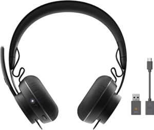 logitech zone 900 wireless bluetooth noise canceling mic over-ear stereo headset, flip to mute, multi-device connectivity headset – 981-001100 (renewed)