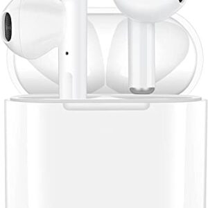 Twshouse Wireless Earbuds Bluetooth 5.1 Headphones, 32H Playtime in-Ear Earphones with Extra Bass, Waterproof for Sport(White).