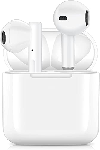 Twshouse Wireless Earbuds Bluetooth 5.1 Headphones, 32H Playtime in-Ear Earphones with Extra Bass, Waterproof for Sport(White).