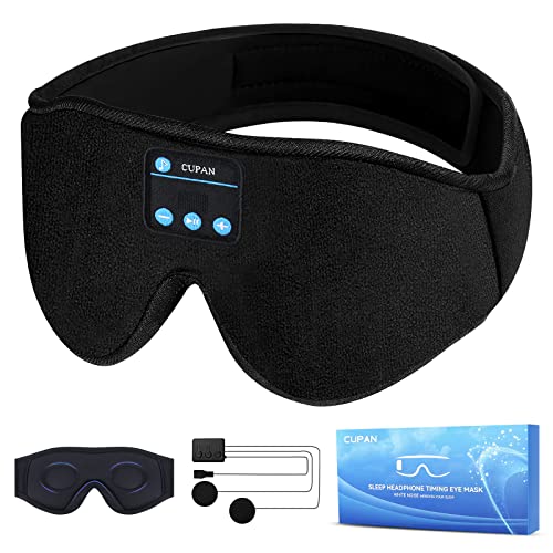 3-in-1 Sleep Headphones Sleep Mask & White Noise Machine for Sleeping, CUPAN 3D Wireless Music Sleeping Headphones with Timer, for Insomnia Travel Meditation, Cool Gadgets for Women Man